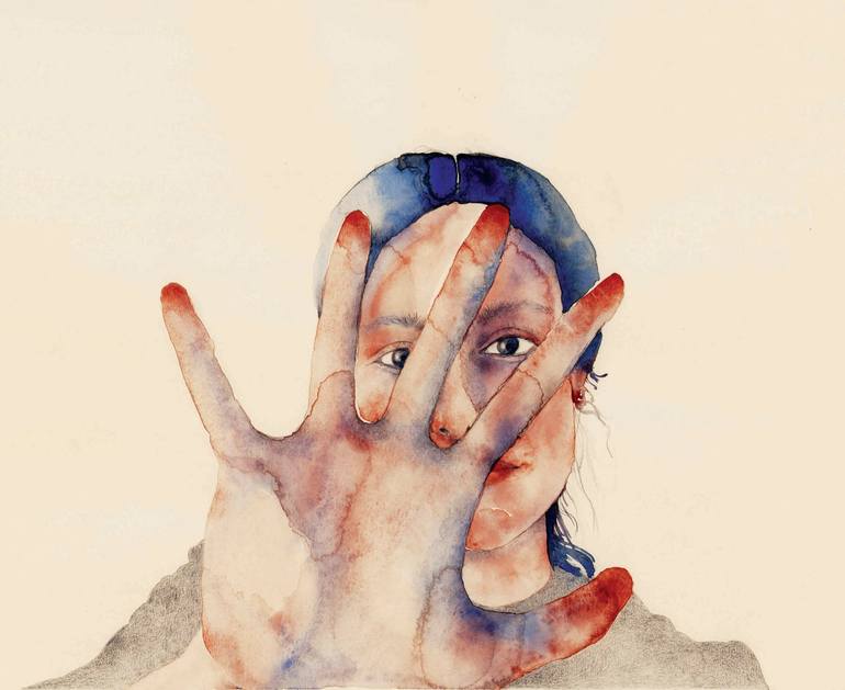 Misterious girl Painting by Flavia Cuddemi | Saatchi Art