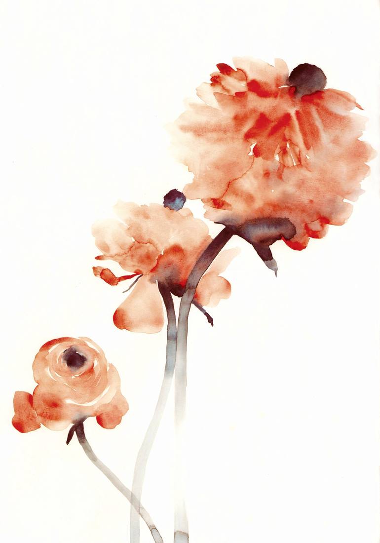 flowers bouquet_II Drawing by Flavia Cuddemi | Saatchi Art