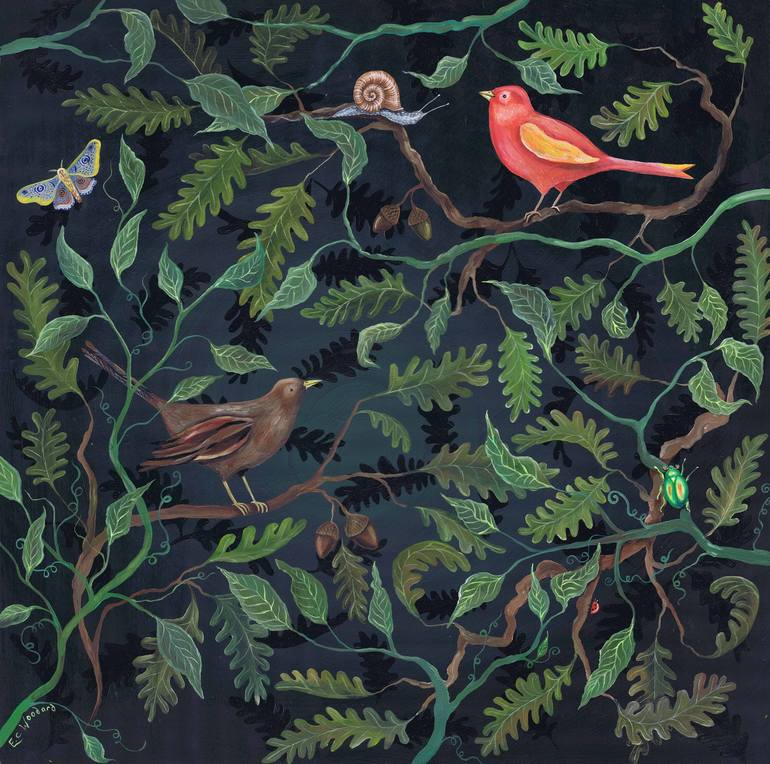 'Dusk Song' Painting by Emily Woodard | Saatchi Art