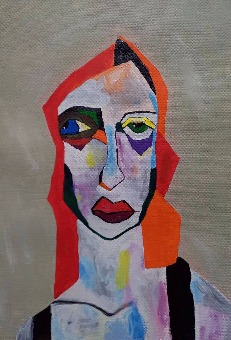 BROKEN FACES-02 Painting by Burcu Panahi | Saatchi Art