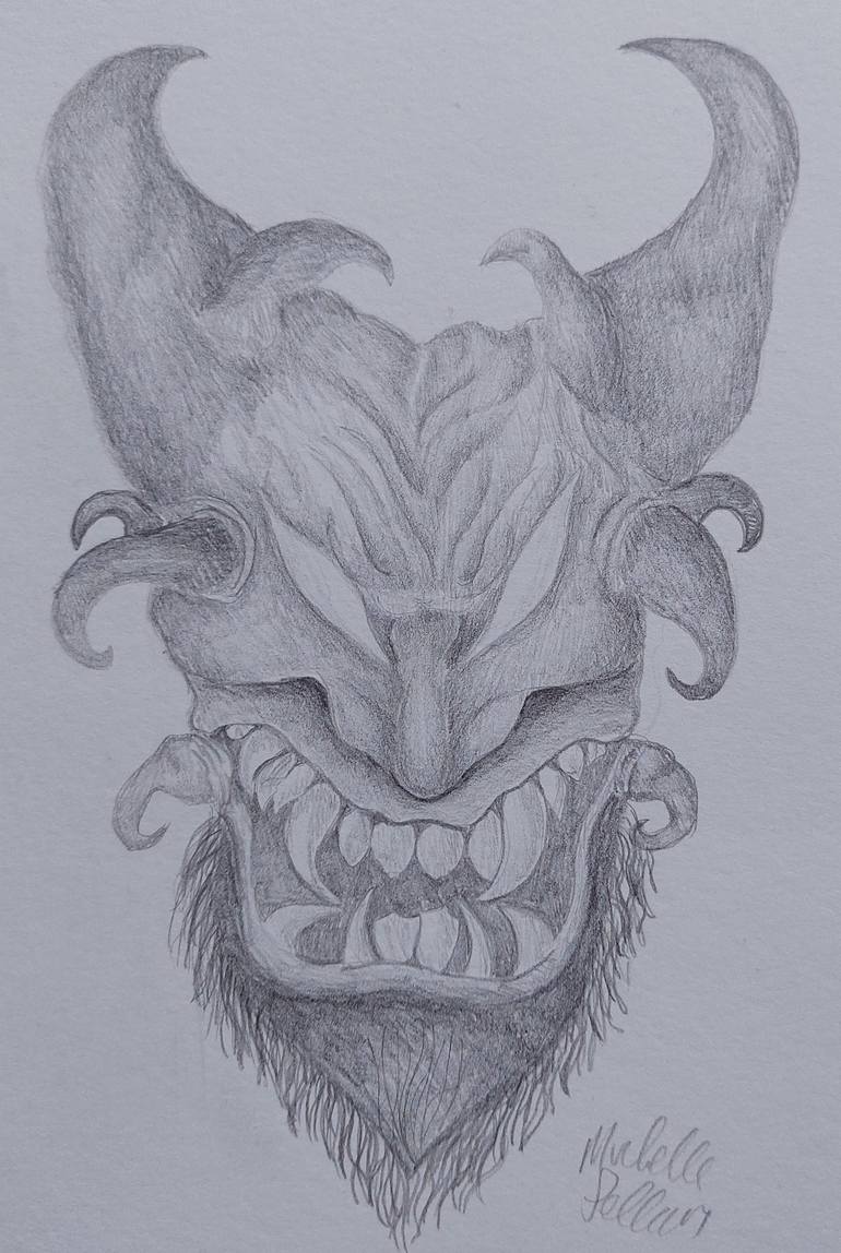 Demon within Drawing by Michelle Sellars | Saatchi Art
