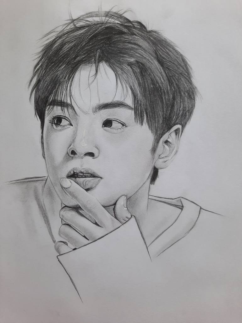 Cha Eun-woo Drawing by Asel Madiarova | Saatchi Art