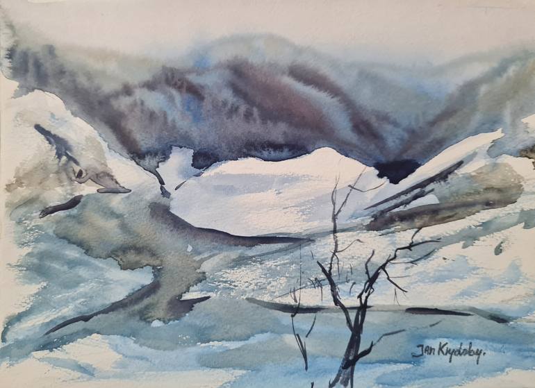 Glacier Painting by Jan Krydsby | Saatchi Art
