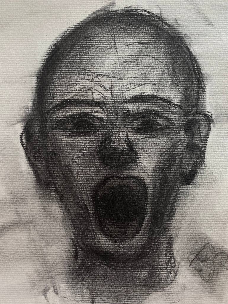 Scream of war Drawing by Serhii Pohoretskyi | Saatchi Art