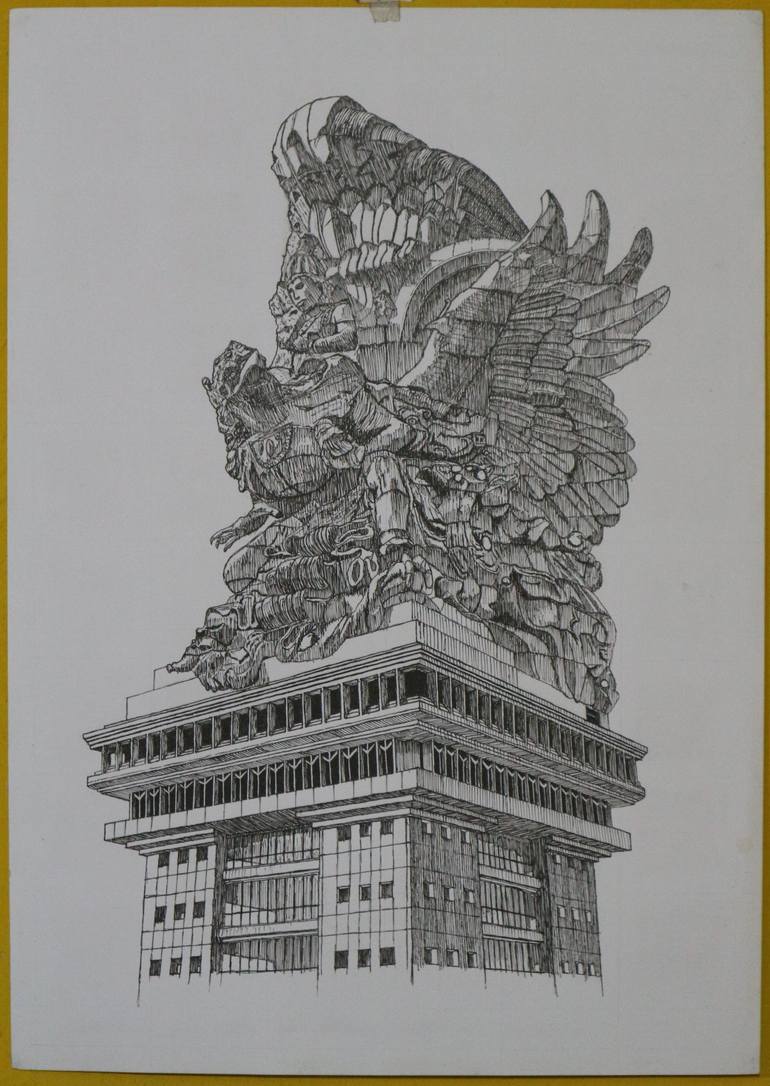 Garuda Wisnu Kencana (GWK) - Bali Drawing by Riko Mardiansyah | Saatchi Art
