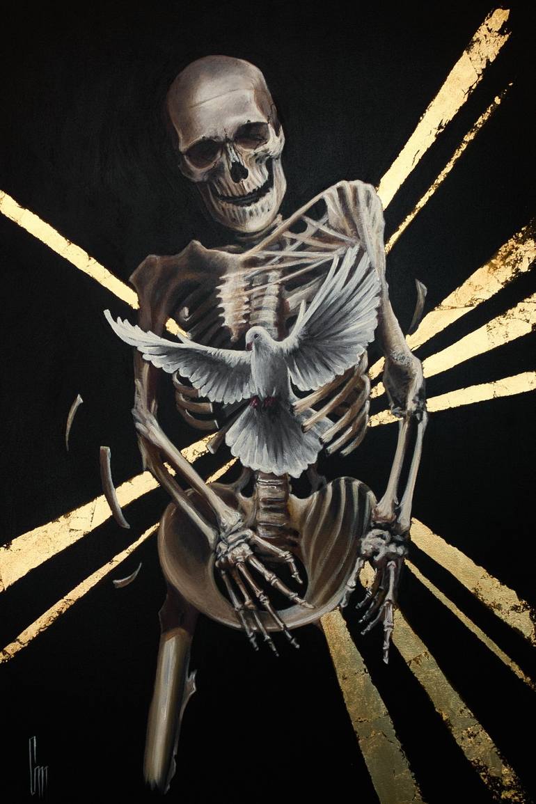 Rib Cage Painting by Mrs Steamcloudy | Saatchi Art