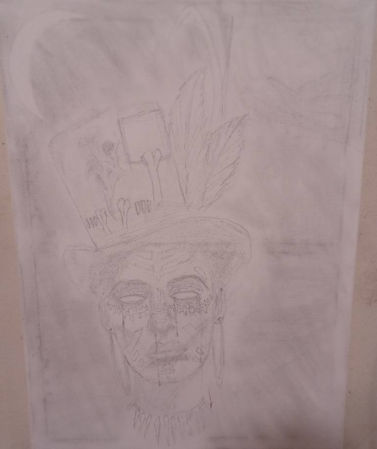 Transitioning through the eclipse Drawing by Shante Thomas | Saatchi Art