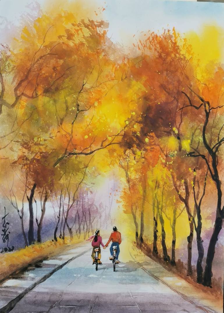 Seasons of Love (les saisons de l'amour) Painting by Chi Lun Amen ...