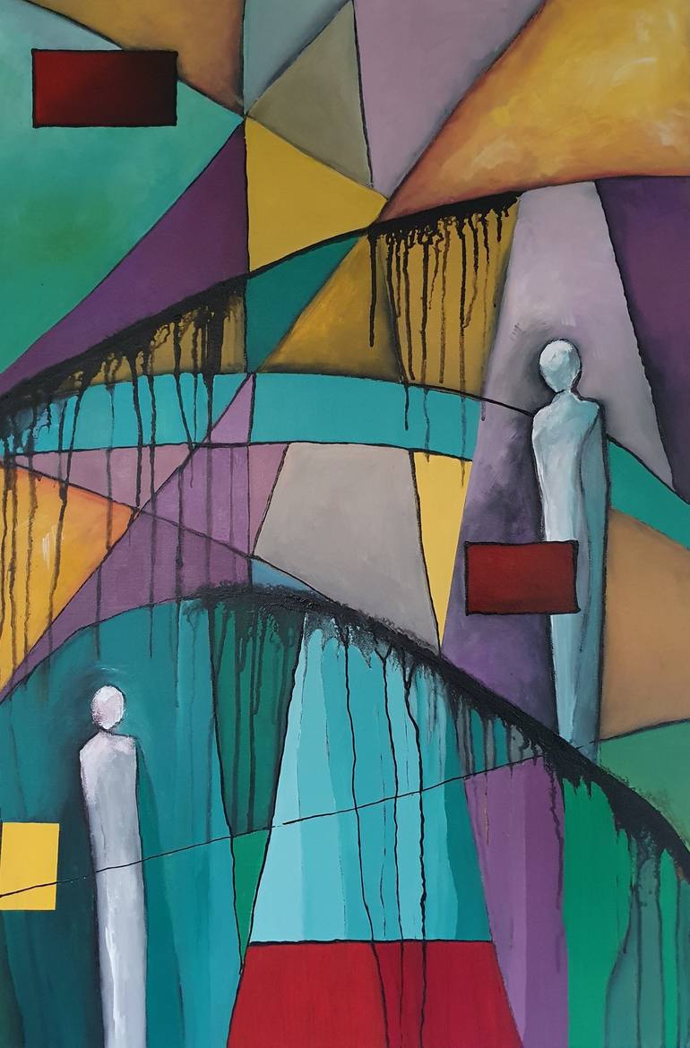 Guardians of Isolation - Seperation Painting by Karnish Art | Saatchi Art