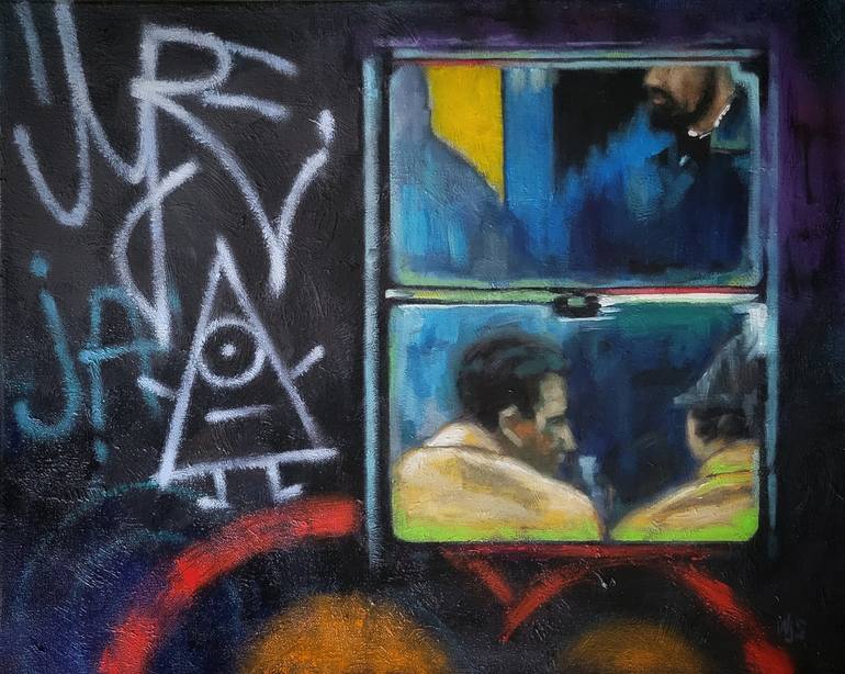 NYC Subway '77 Painting by Warren Scherer | Saatchi Art