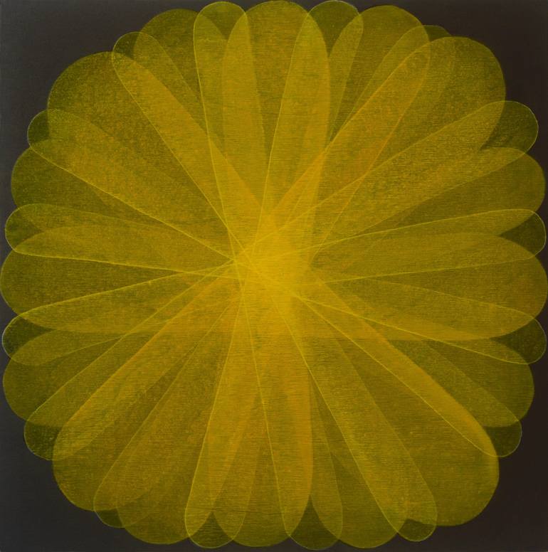 Abstract Flower Form Painting by Jitka Anlaufova | Saatchi Art