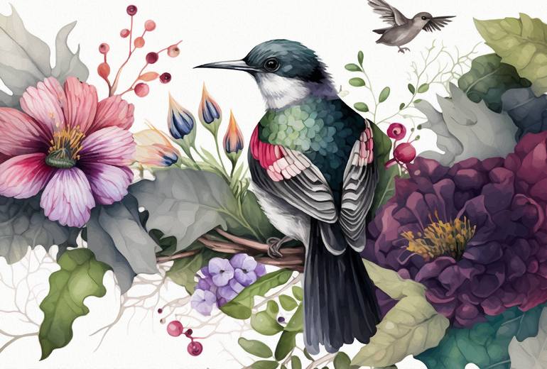 Flora & Fauna Painting by Naleeff Brian | Saatchi Art