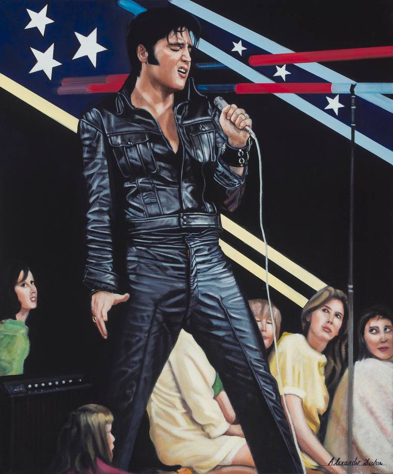 Elvis 1968 Comeback Special Painting by Alexander Taylor Dickie ...