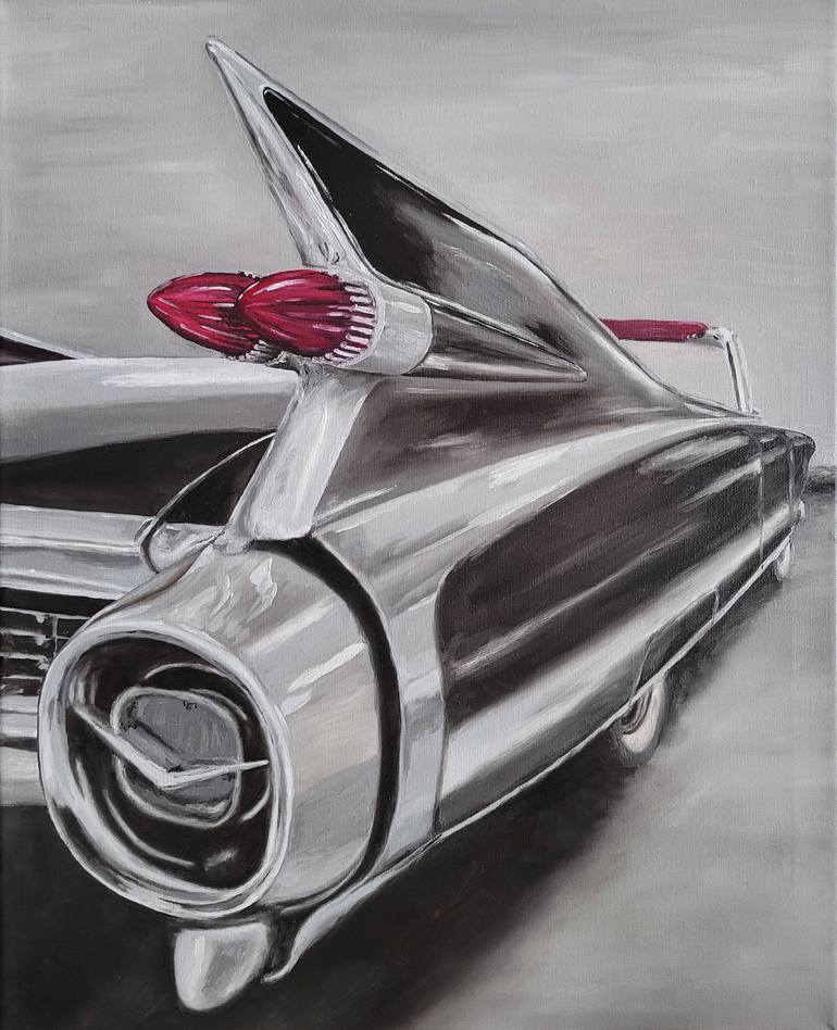 1959 Cadillac El Dorado Painting by Glen Heppner | Saatchi Art