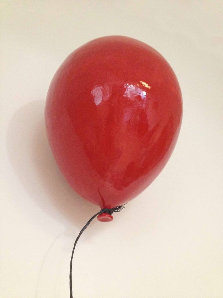 Red Ceramic Balloon Sculpture by Sivan Sternbach | Saatchi Art