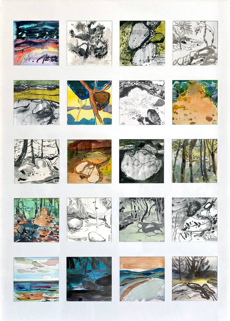 Landscape diary I Painting by Asta Kulikauskaitė | Saatchi Art