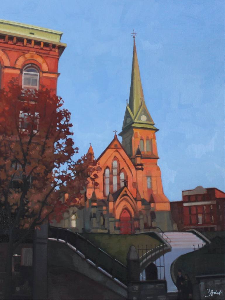 The Trinity Anglican Church Painting by Kyla Chung | Saatchi Art