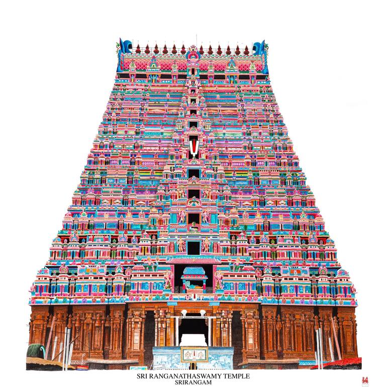 Sri Ranganatha swamy temple Srirangam Drawing by Srihari Swaminathan ...