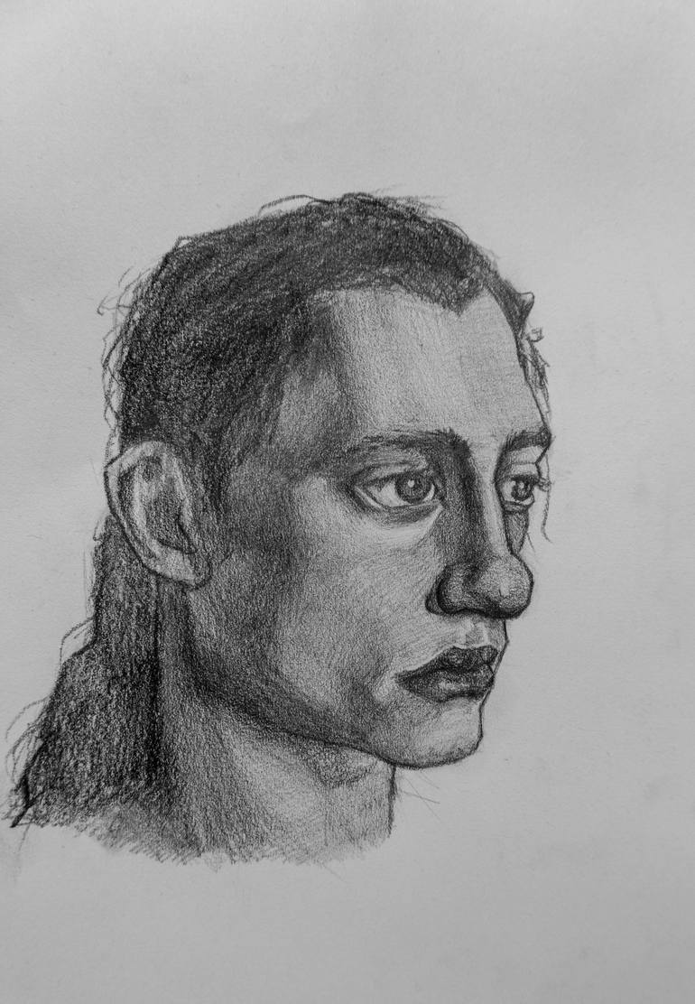 Selbstportrait Drawing by David Gutmann | Saatchi Art