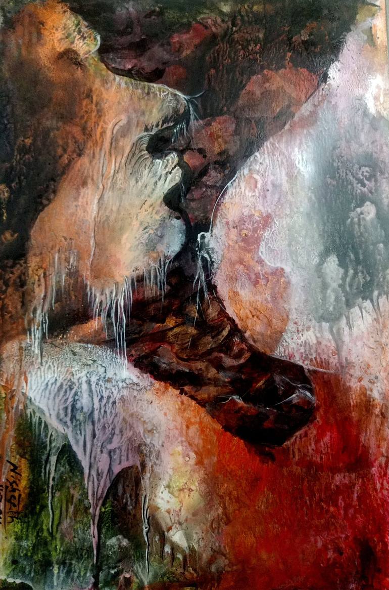 Duality of Nature's Fury Painting by Nisheeth Pandey | Saatchi Art