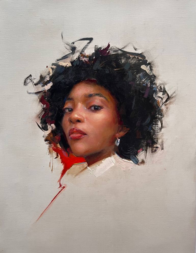 A Fleeting Glance Painting by Jose Bazo | Saatchi Art