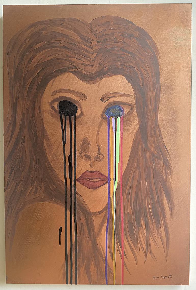 Manic Maven Painting by Ren Demott | Saatchi Art