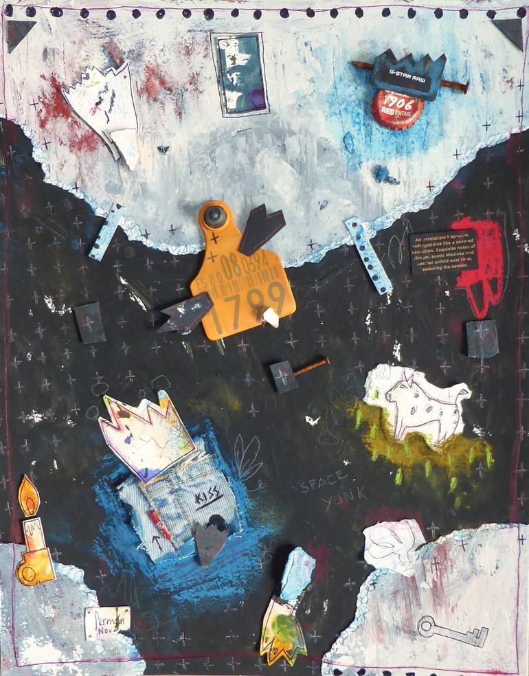 SPACE JUNK Painting by German Olmo | Saatchi Art