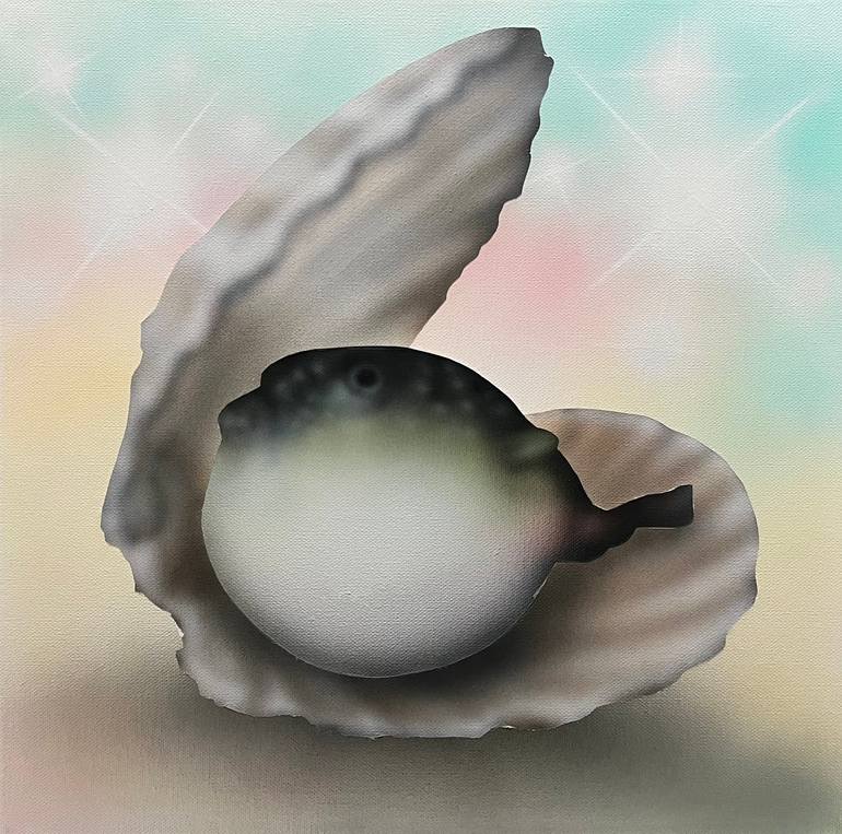 The Birth of Puffer - Airbrush Surreal Painting Painting by Bika Art ...