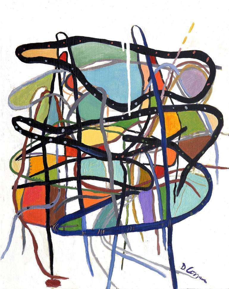 Crushed Tomato Cage Painting by David Cooper | Saatchi Art