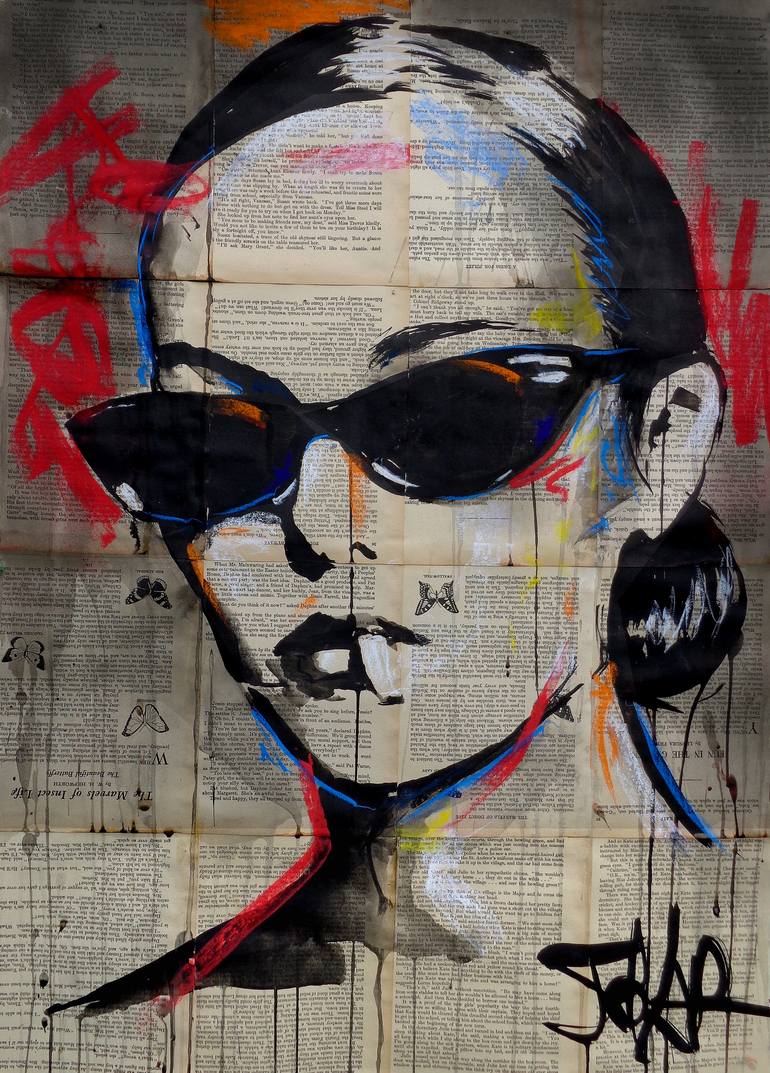 beatnik flair Drawing by Loui Jover | Saatchi Art