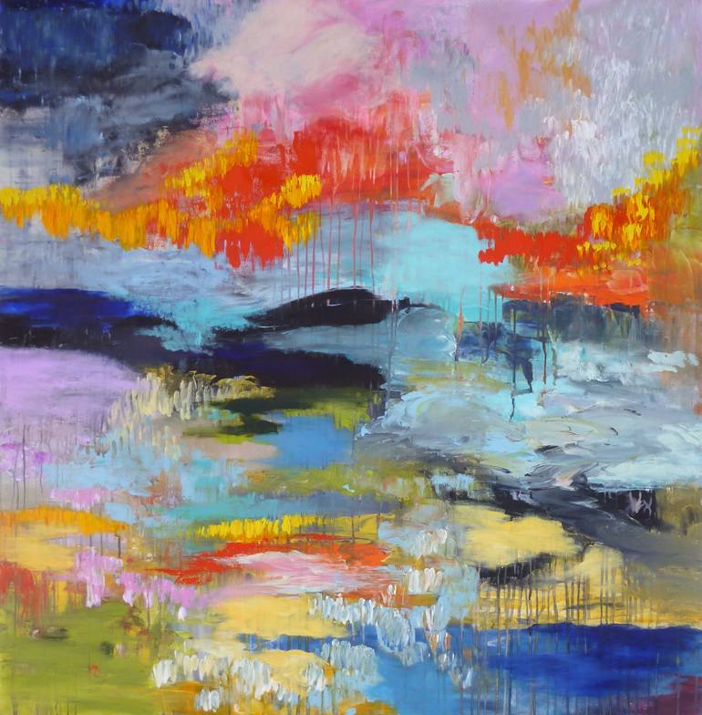 Chama Reflections Painting by Mary Robertson | Saatchi Art