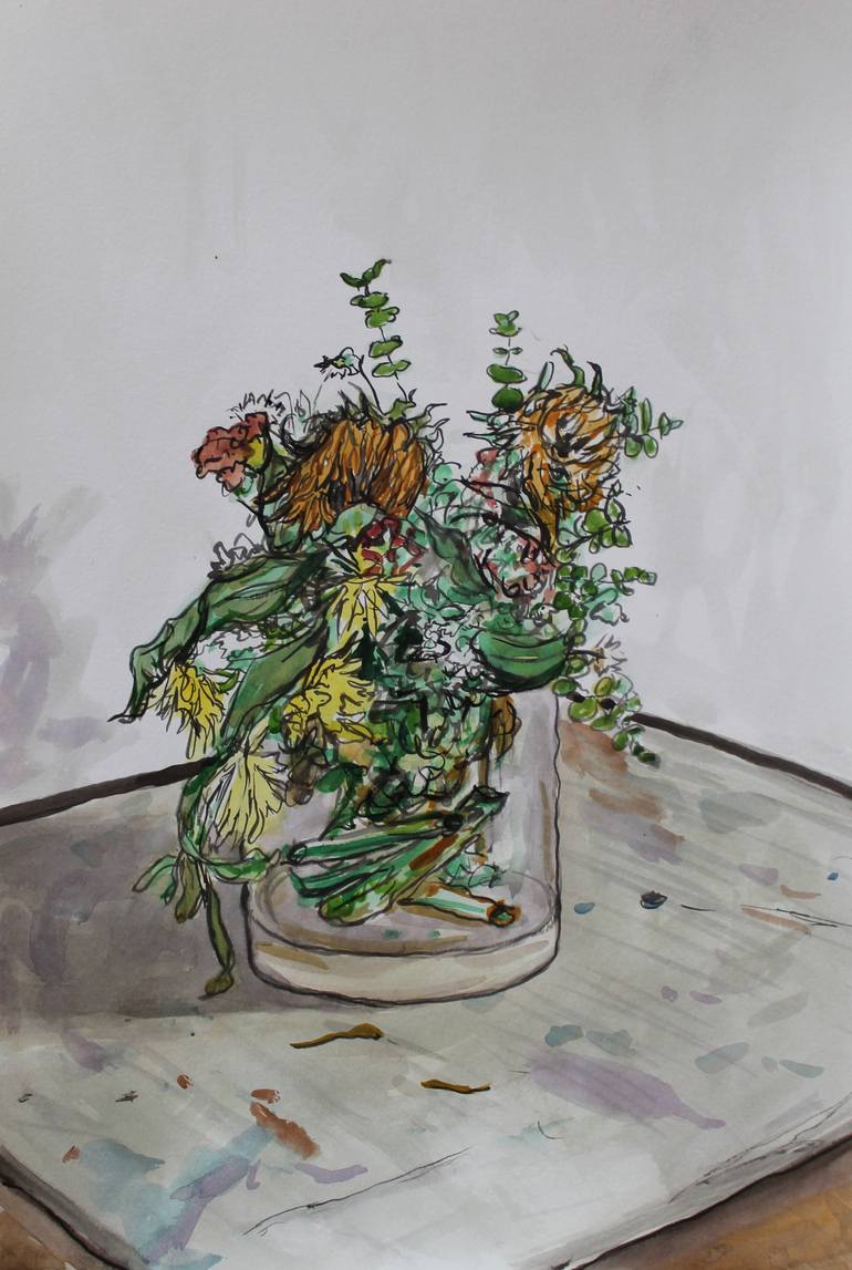 Dead Flowers #3 Painting by Steven Thomas Higgins | Saatchi Art