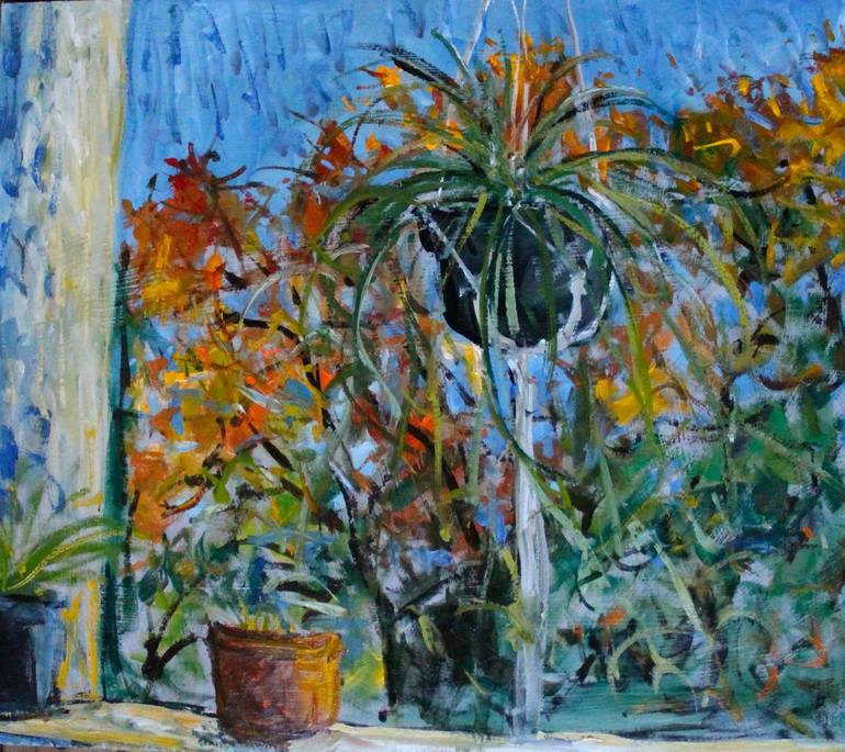 Spider Plant in Fall Painting by Steven Thomas Higgins | Saatchi Art