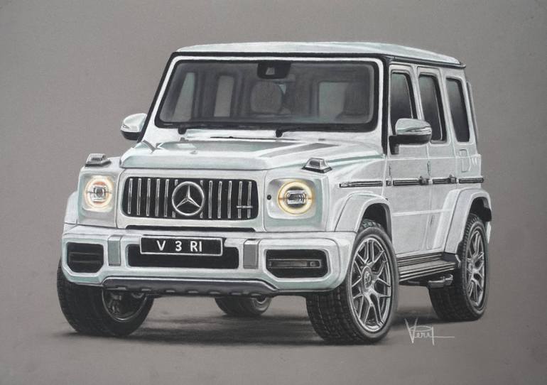 Mercedes-Benz G63 AMG Drawing by Veri Apriyatno | Saatchi Art United ...