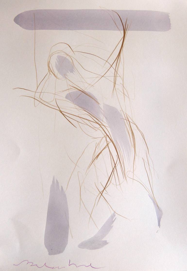 Spontaneous drawing - EXCITEMENT Drawing by Frederic Belaubre | Saatchi Art