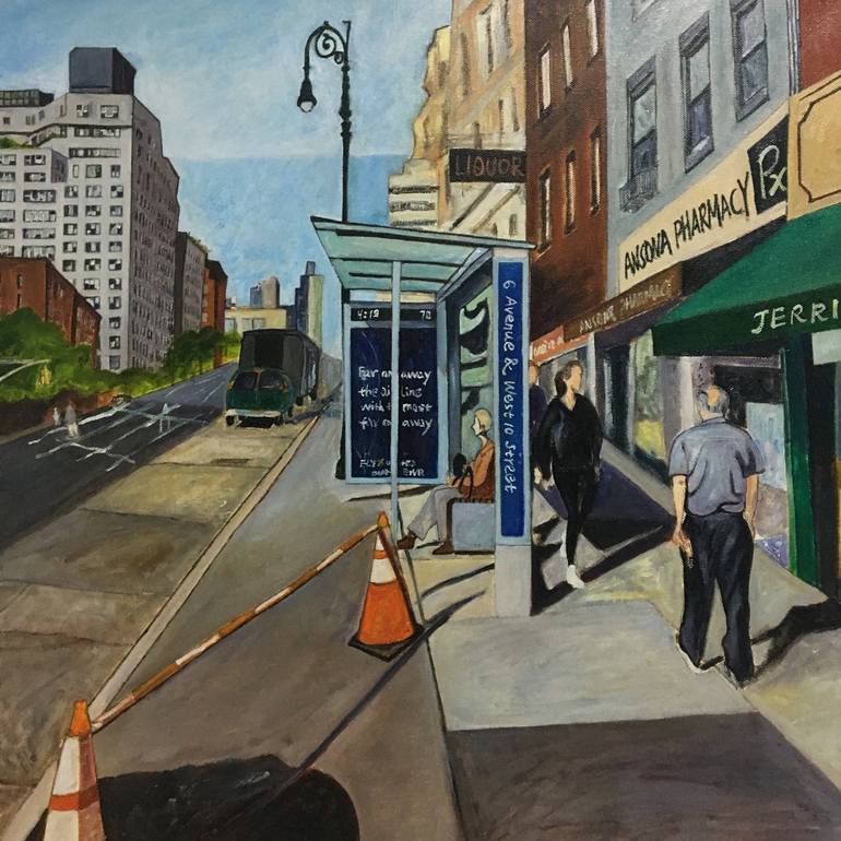 New York street Painting by Xinxin Xu | Saatchi Art