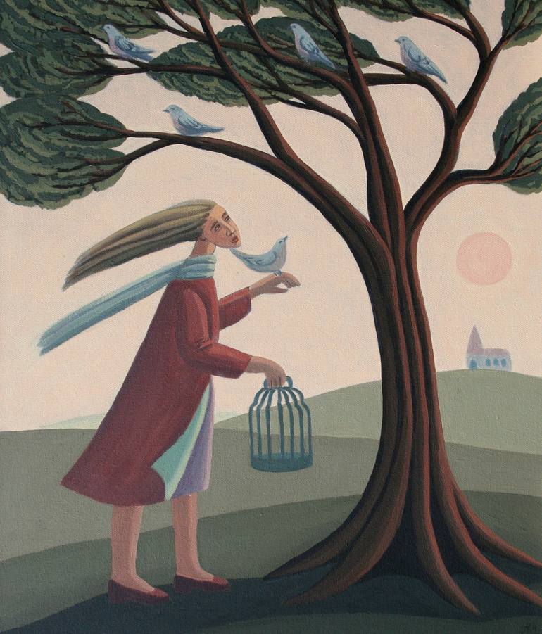 Time to Fly Sold Painting by Jenny Holm | Saatchi Art