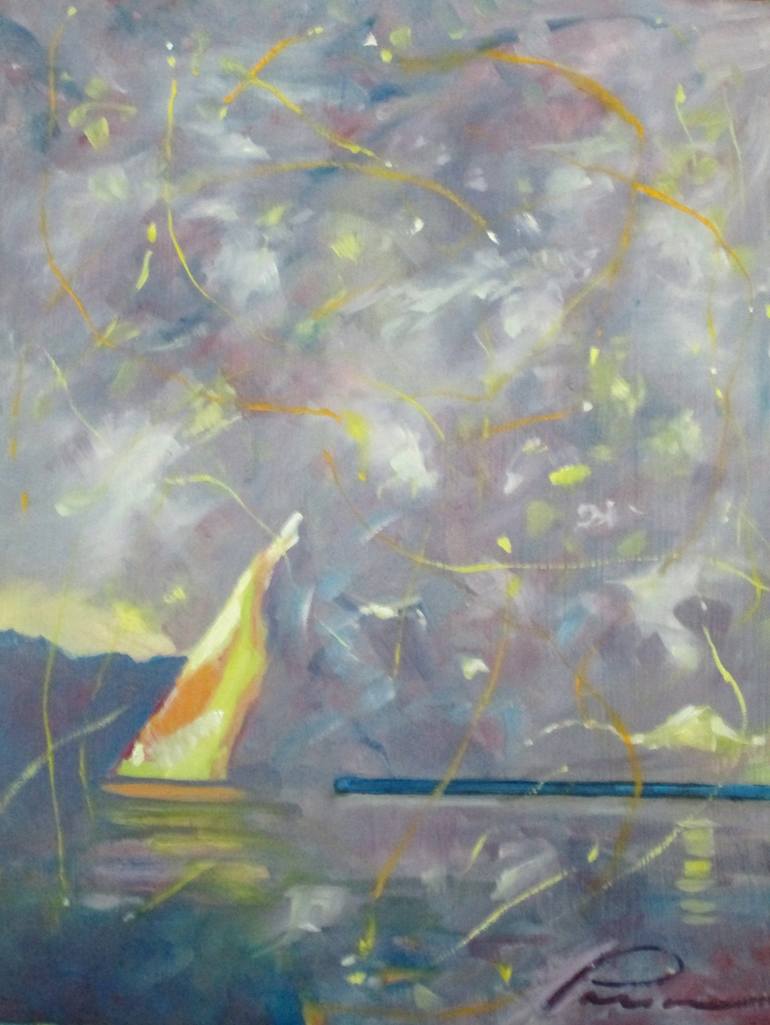 Sailing Finale Painting by David Parson | Saatchi Art
