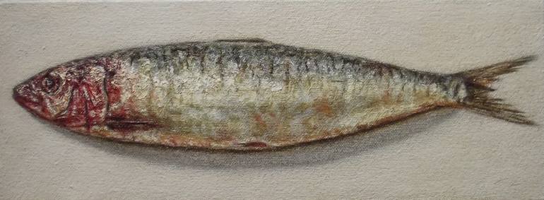Single Sardine Painting by Andy Swani | Saatchi Art