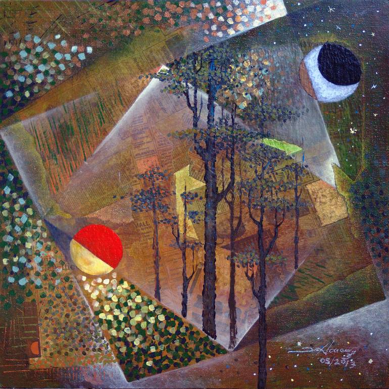 Nightfall Painting by David Holcomb | Saatchi Art