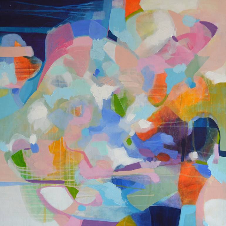 The Devoted Something - Original Abstract Painting Painting by Tracy ...