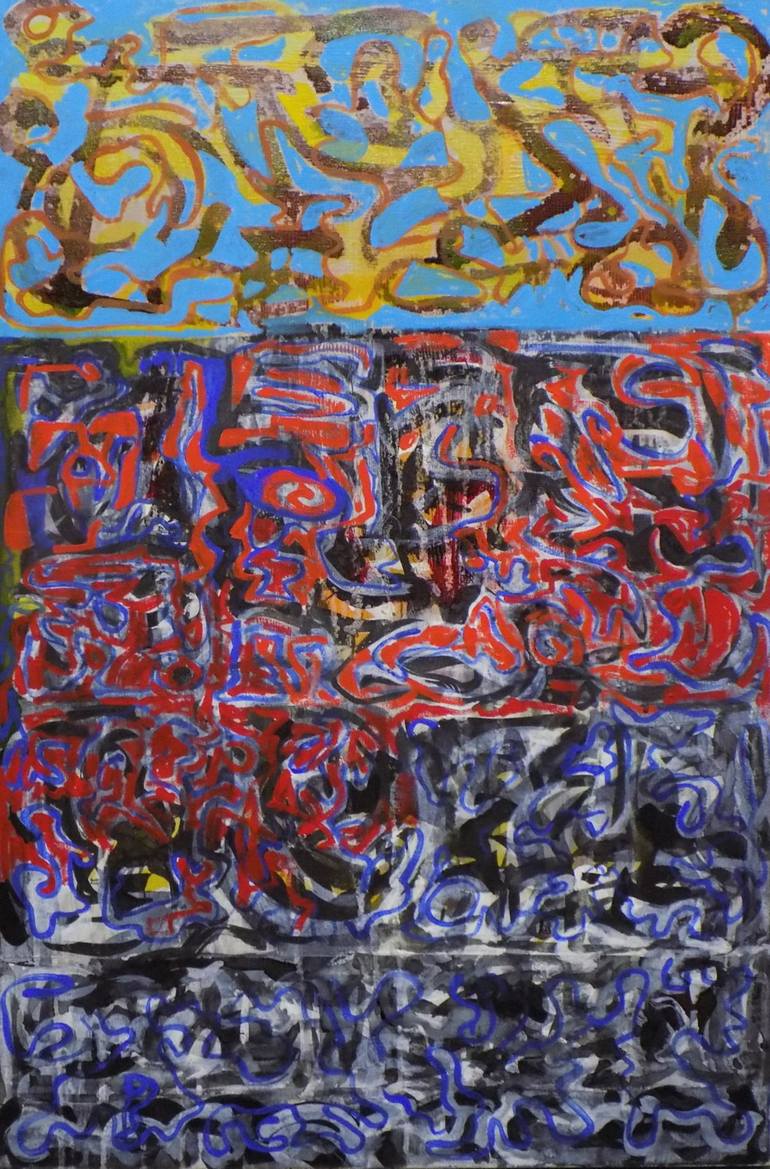 Fire and Water Painting by Gregory Ricci | Saatchi Art