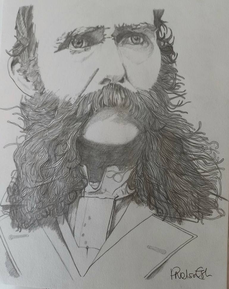 Moustache Drawing by Paul Nelson-Esch | Saatchi Art