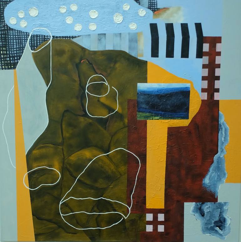 traveling shapes Painting by Pien Van Der Beek | Saatchi Art