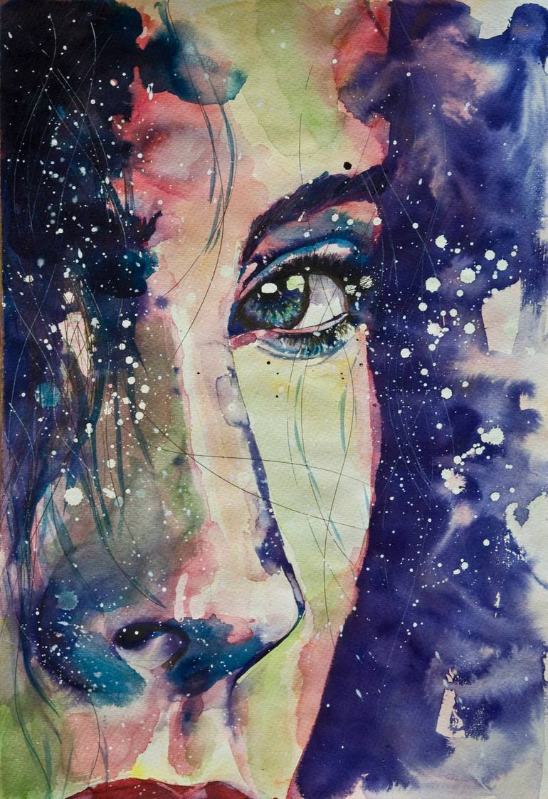 Lost In Her Own Universe 3 Painting By Sonja De Graaf Saatchi Art