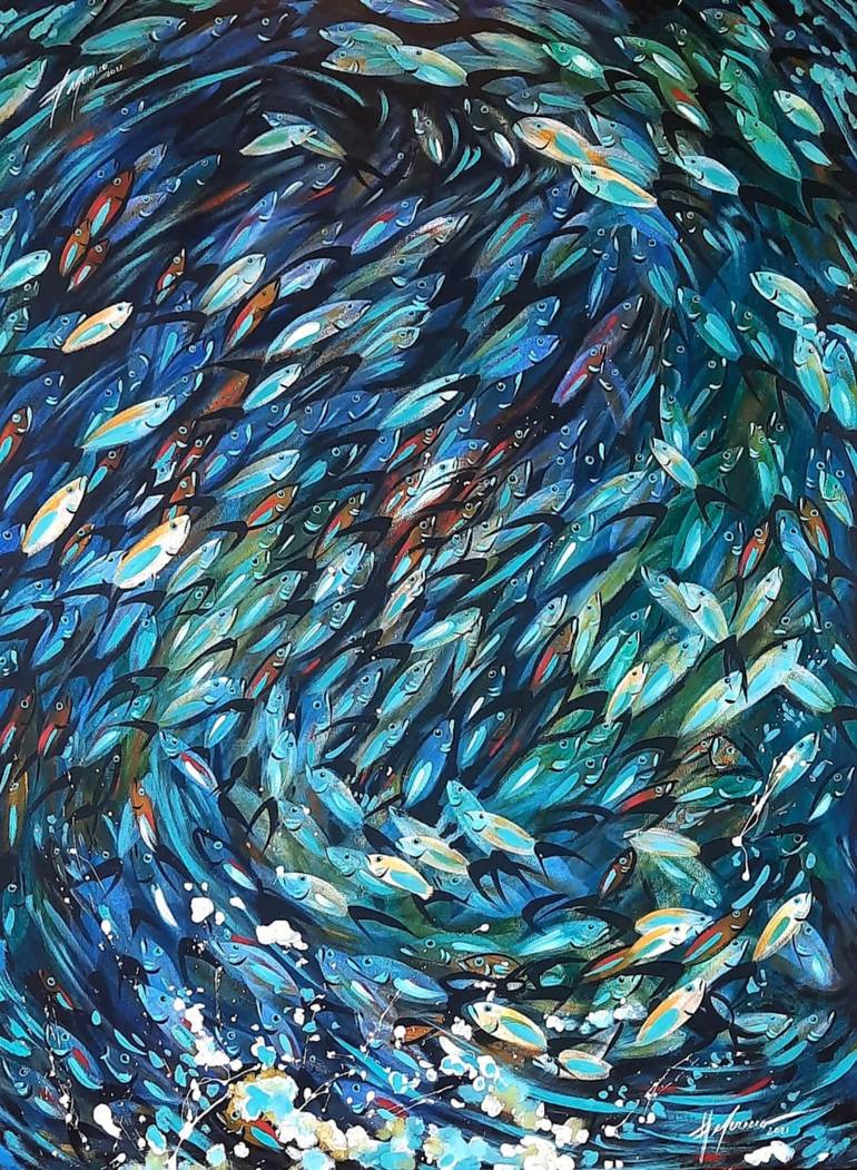 Los visitantes Painting by Felix Murillo | Saatchi Art