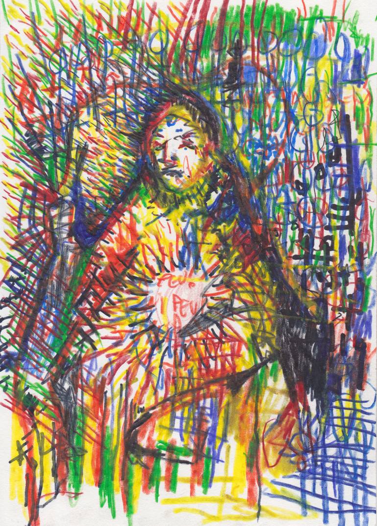 Mata Amritanandamayi (Amma) Drawing by Matthieu Schmidlin | Saatchi Art
