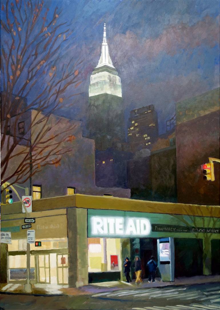 Nite Walk Painting by Ian Mcadam | Saatchi Art