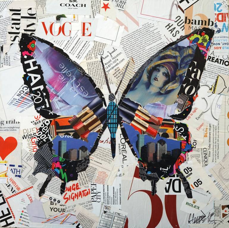 Color Bug Collage by Jim Hudek | Saatchi Art
