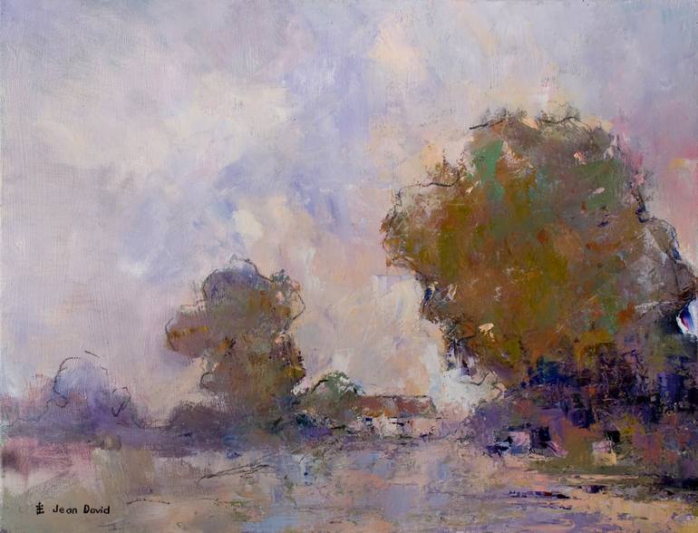Autumn Dusk Painting by Jean David | Saatchi Art